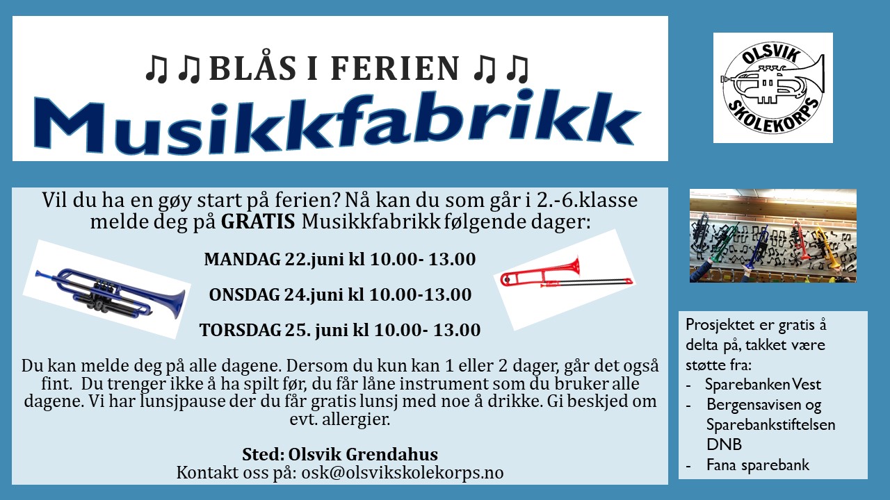 Olsvik skolekorps | SPILLEGLEDE · ENGASJEMENT · MESTRING